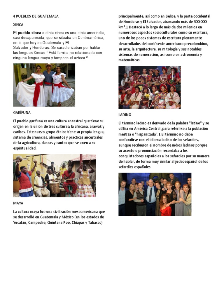 4 Pueblos de Guatemala | PDF | Maíz | Mesoamérica