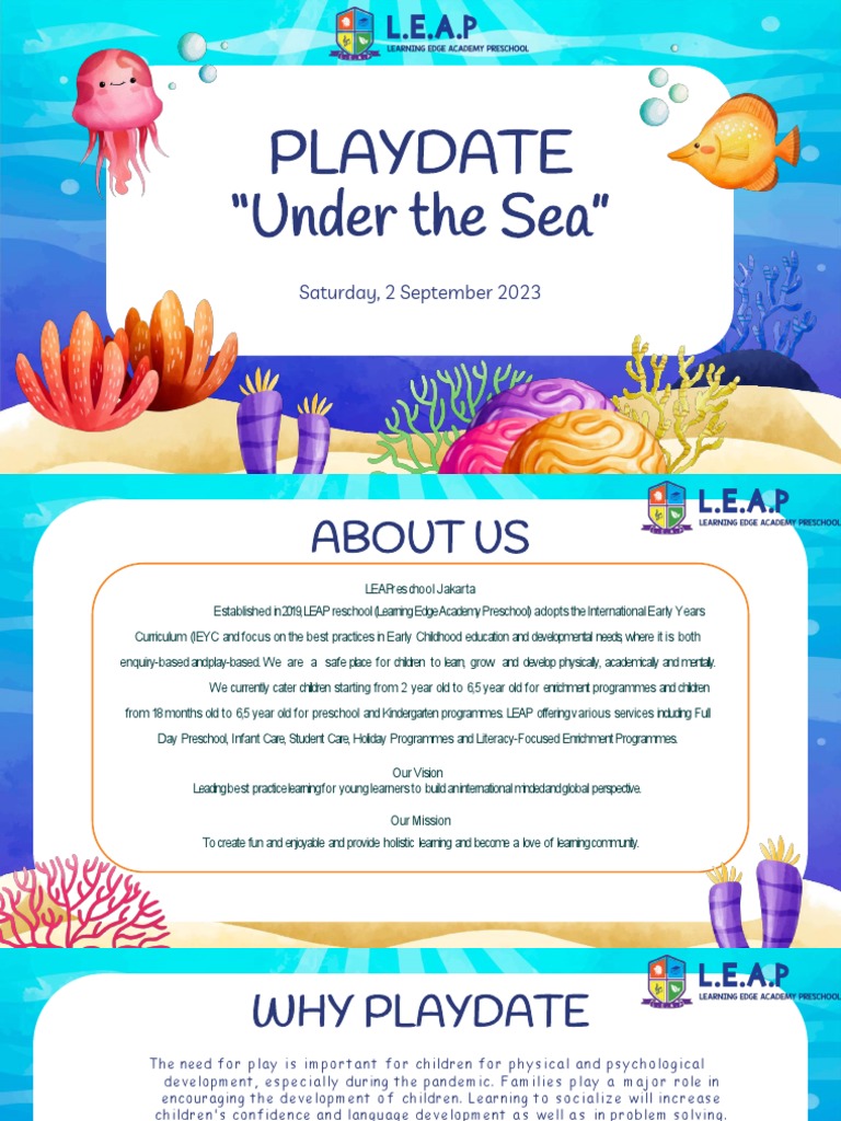 Playdate Proposal Under The Sea | PDF