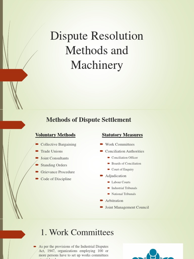 Dispute Resolution Methods and Machinery | PDF | Tribunal | Arbitration