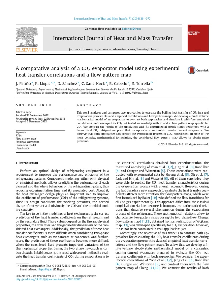 A Comparative Analysis of A CO2 Evaporator Model Using Experimental ... A Comparative Analysis of A CO2 Evaporator Model Using Experimental ...