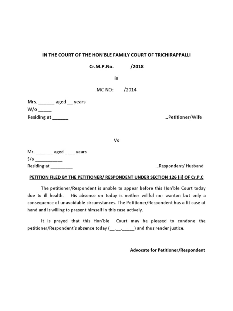 Accused Absent Petition | PDF