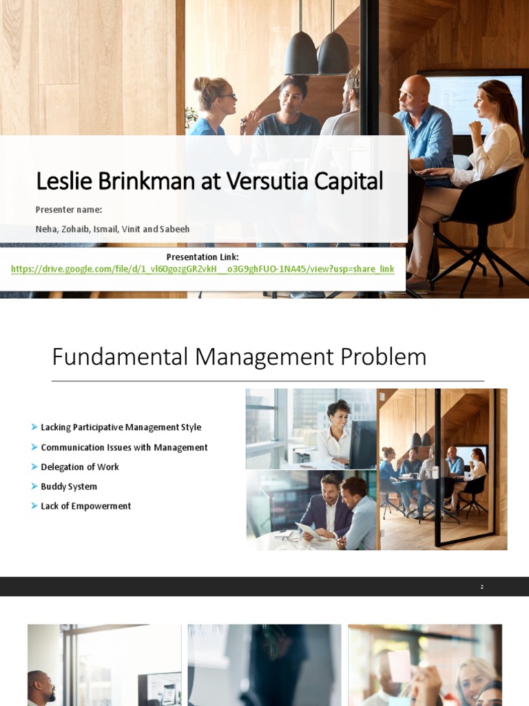 Group Project - Leslie Brinkman at Versutia Capital | PDF