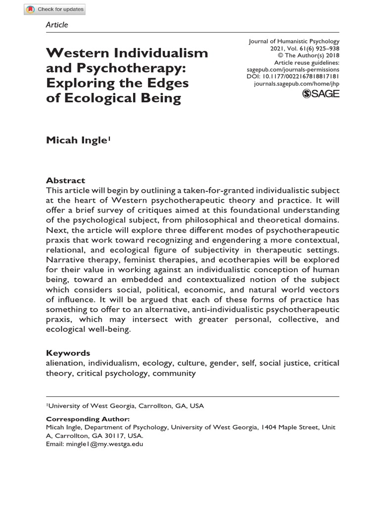 western individualism | PDF