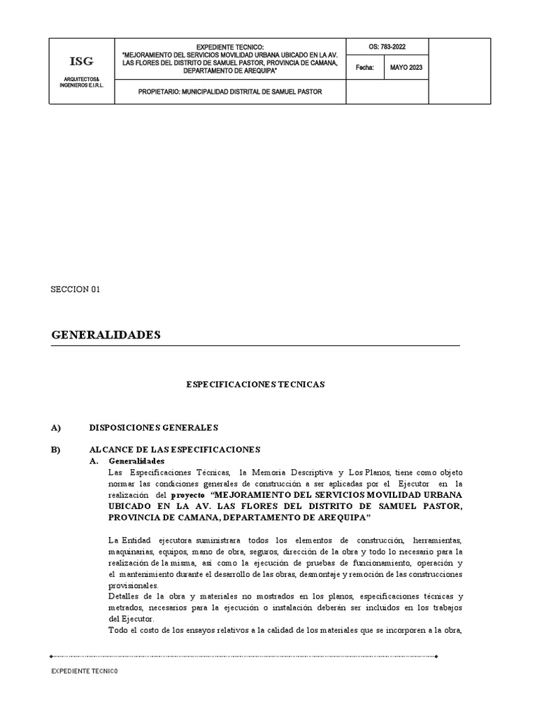 Especific Tecnicas Generalidades | PDF