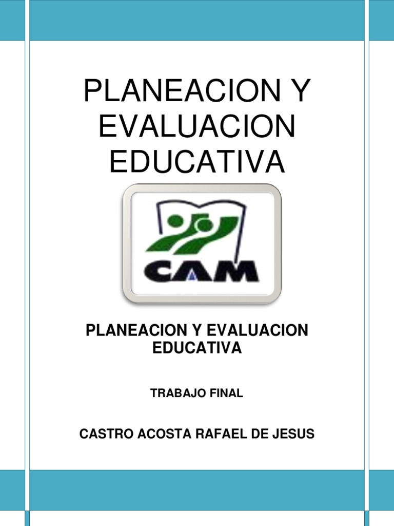 Planeacion Y Evaluacion Educativa Pdf Planificación Evaluación