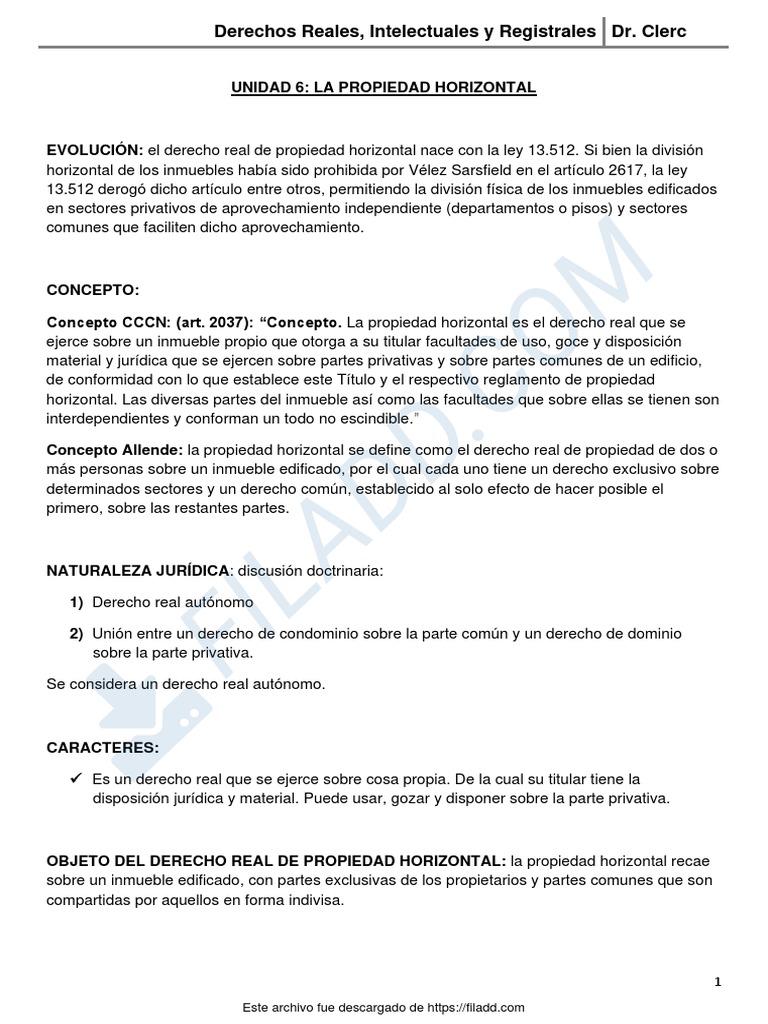 Unidad 6 Propiedad Horizontal | PDF