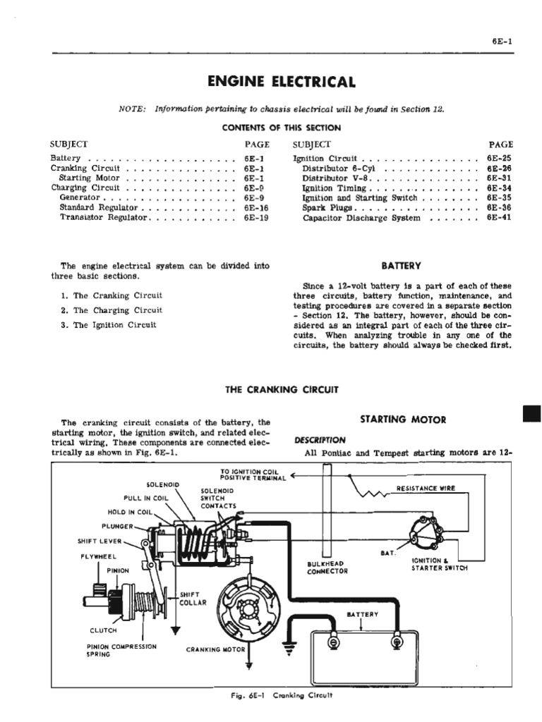 1967 Pontiac Service Manual Section 6e | PDF