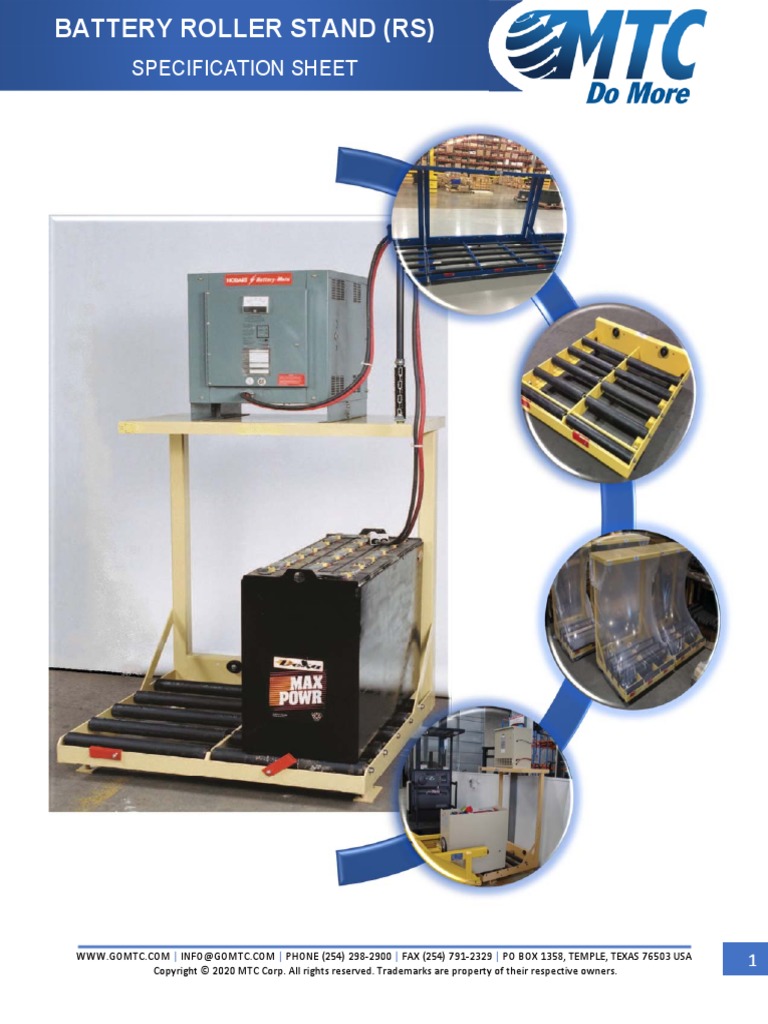 Battery Roller Stand | Download Free PDF | Battery Charger | Length