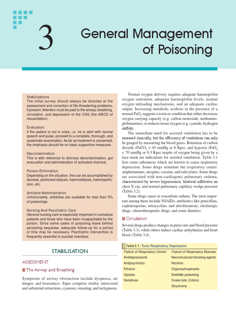 1. General principles involved in the management of poisoning | PDF ...