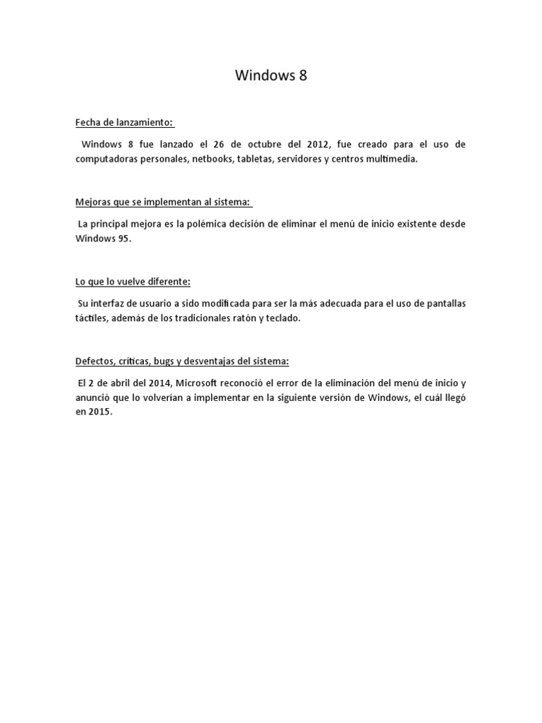 Windows 8 | PDF | Informática