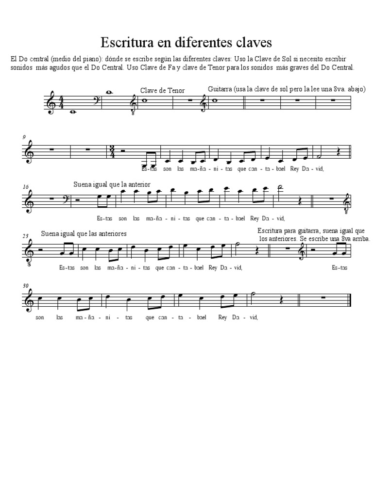 Copia de Las Claves | PDF | Clave | Tecnicas musicales