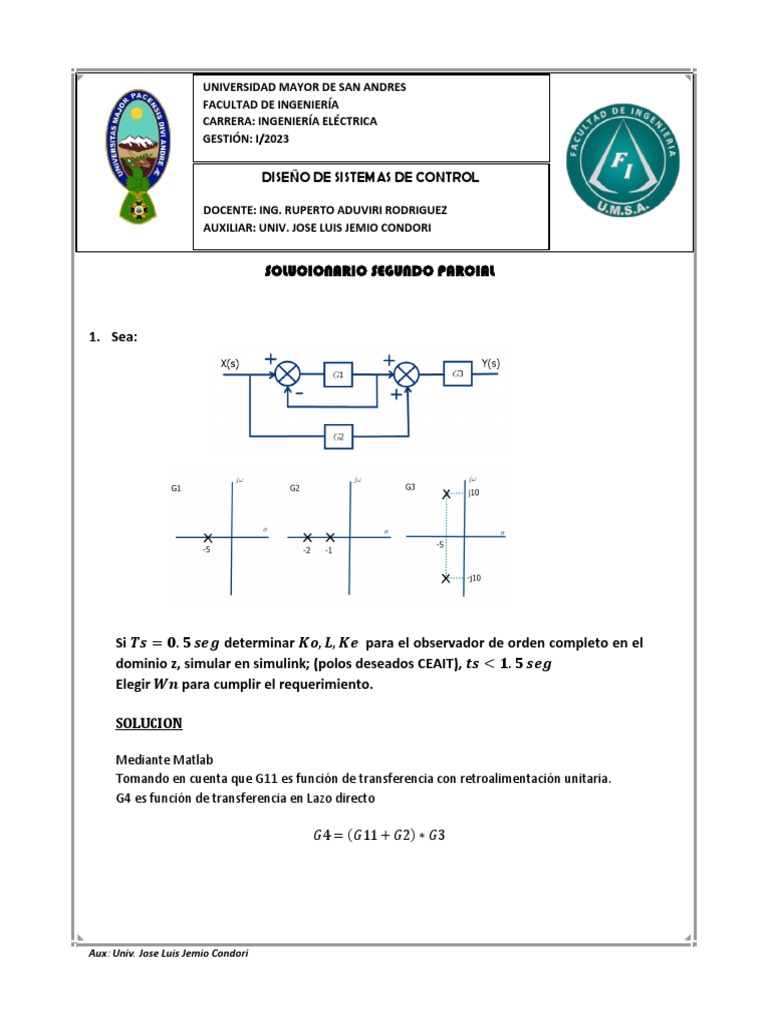 Practica 2p I-2023 Solucionario | PDF | Teoría de sistemas | Informática