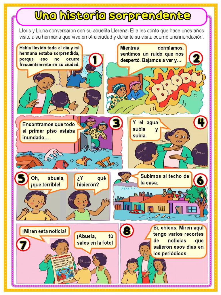 Historieta sobre inundaciones para niños | PDF | Artes del Lenguaje y ...