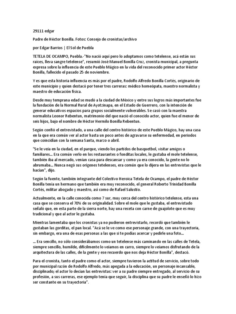 Edgar Hector Bonilla | PDF