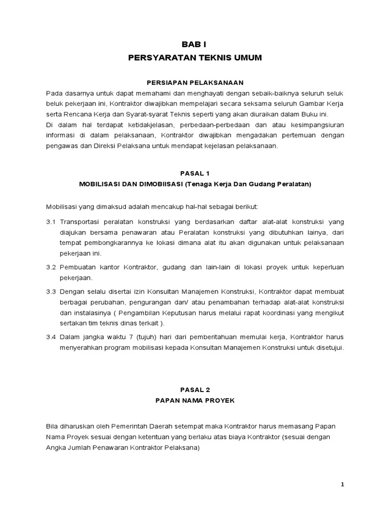 RKS Pondasi Foot Plat | PDF