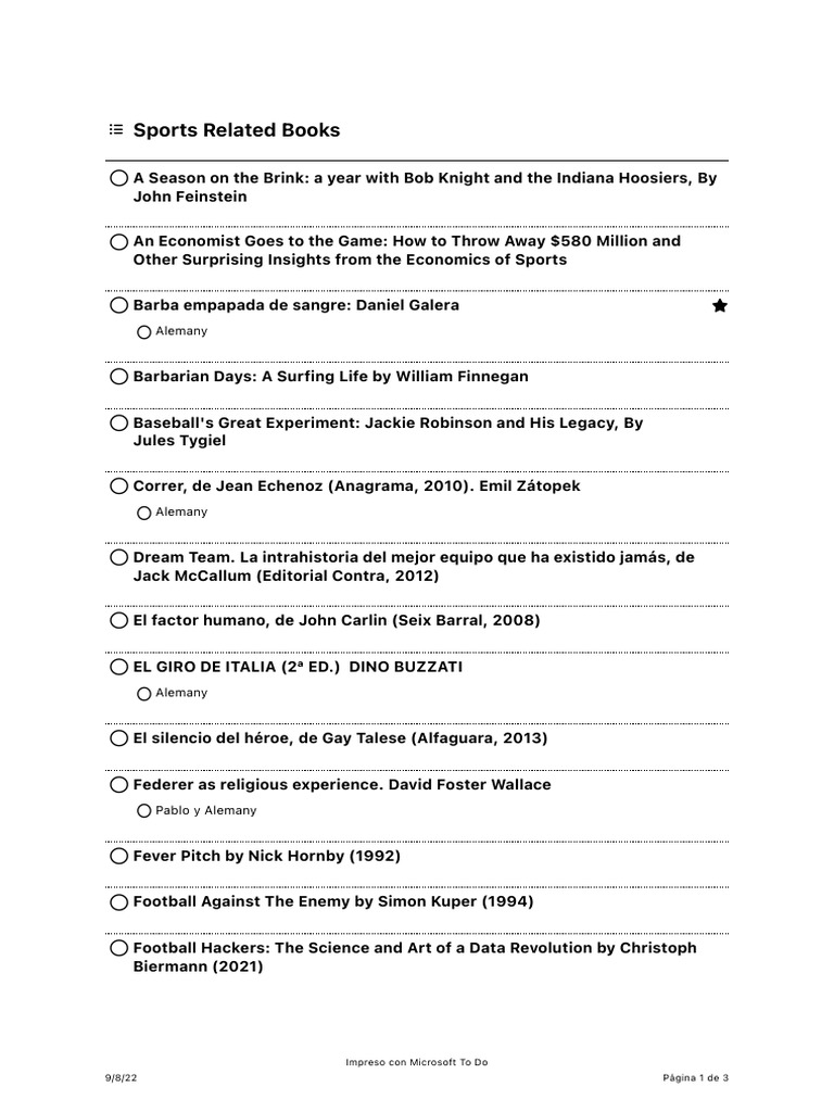 Sports Related Books | PDF