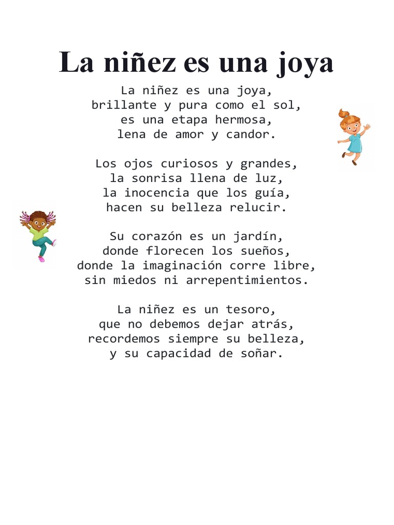 La Niñez Es Una Joya | PDF | Poesía