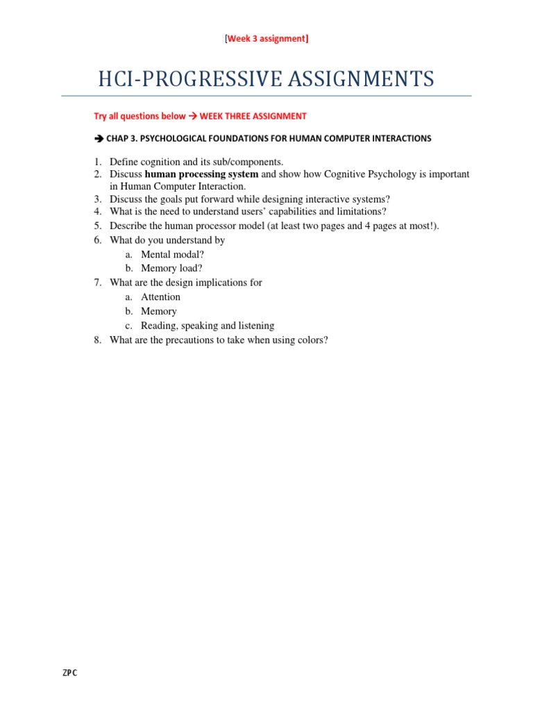 Week 3 Hci Assignment | PDF