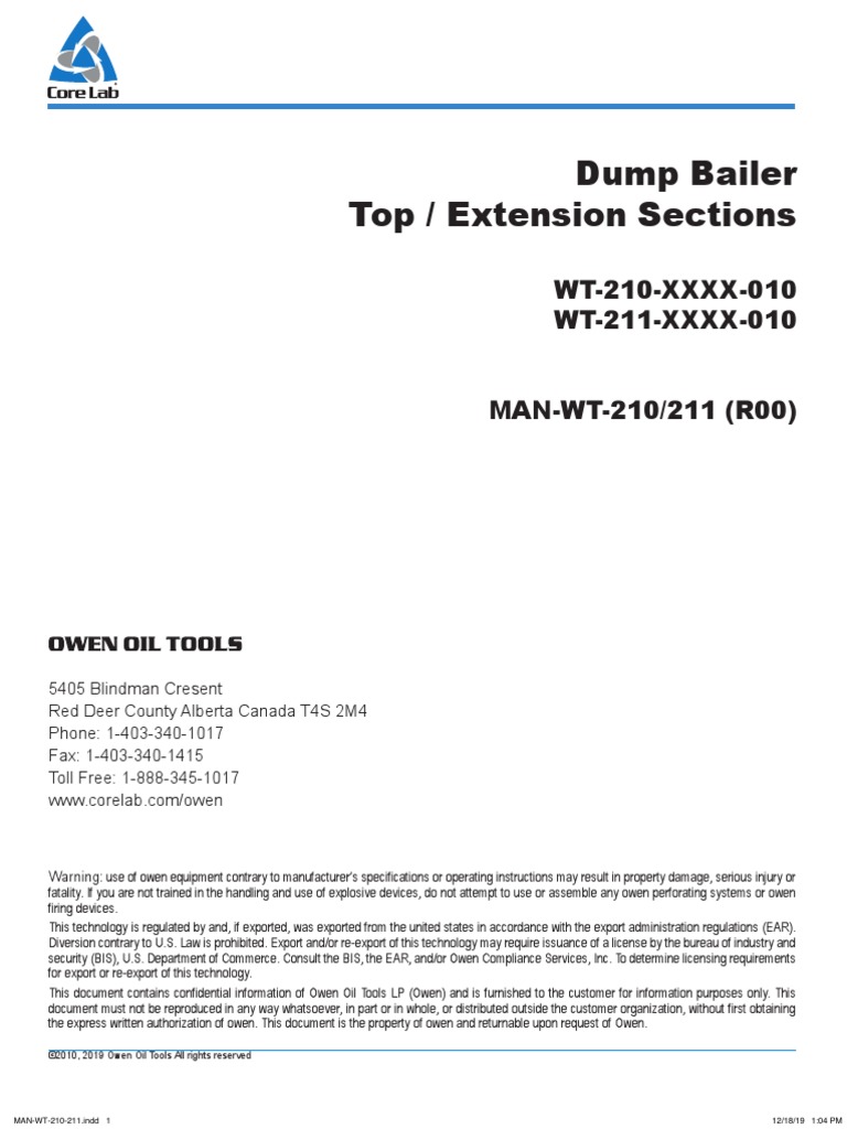 Dump Bailer Technical Guide | PDF