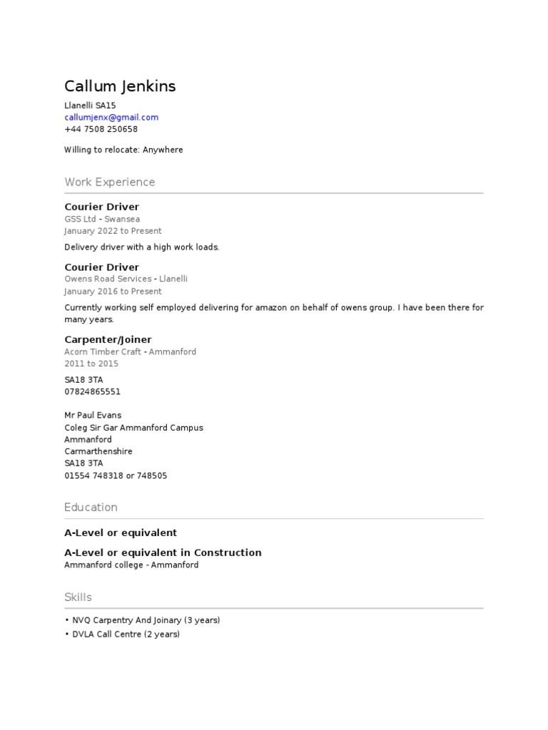 Callum Jenkins | PDF