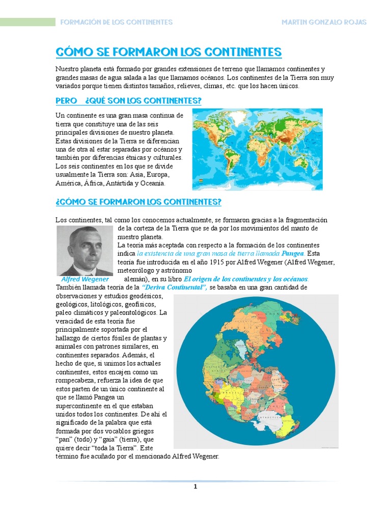 Cómo Se Formaron Los Continentes | PDF
