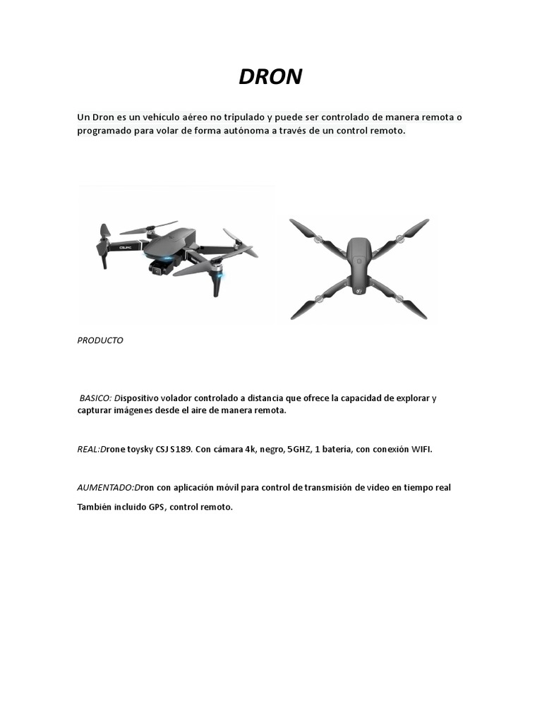 Dron con cámara 4K y control móvil | PDF | Tecnología