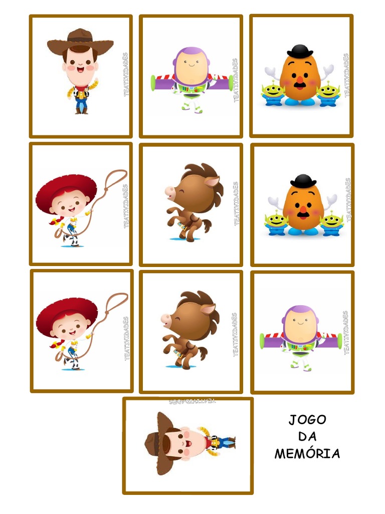 Jogo Da Memória Toy Story Teatividades Pdf