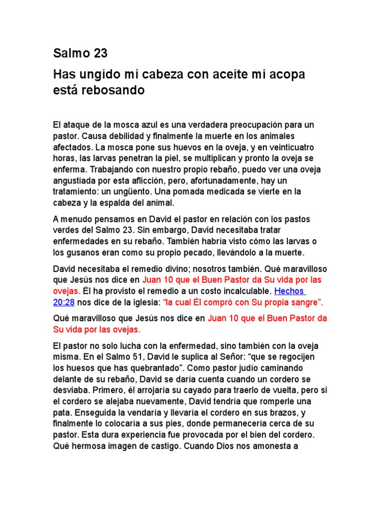 Salmo 23 | PDF | Oveja | Cristo (título)