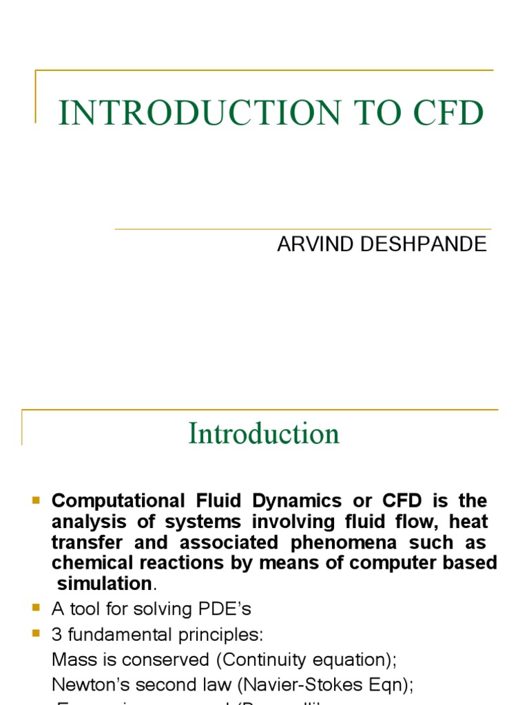 Introduction To CFD | PDF