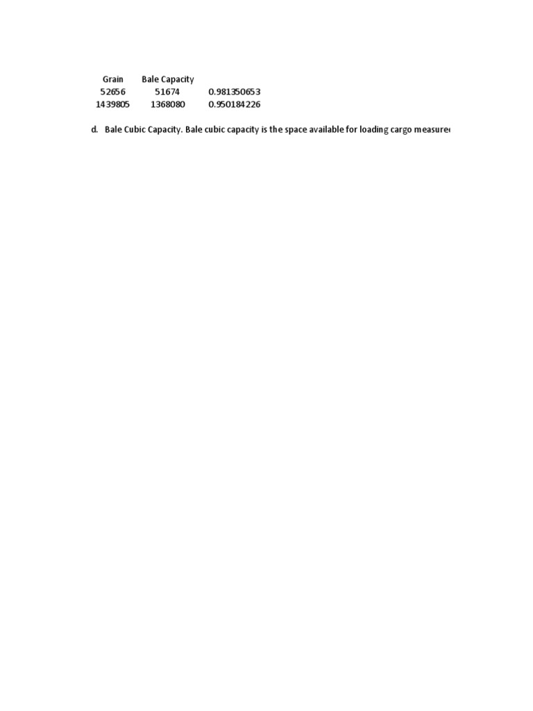 Bale Capacity | PDF | Technology & Engineering