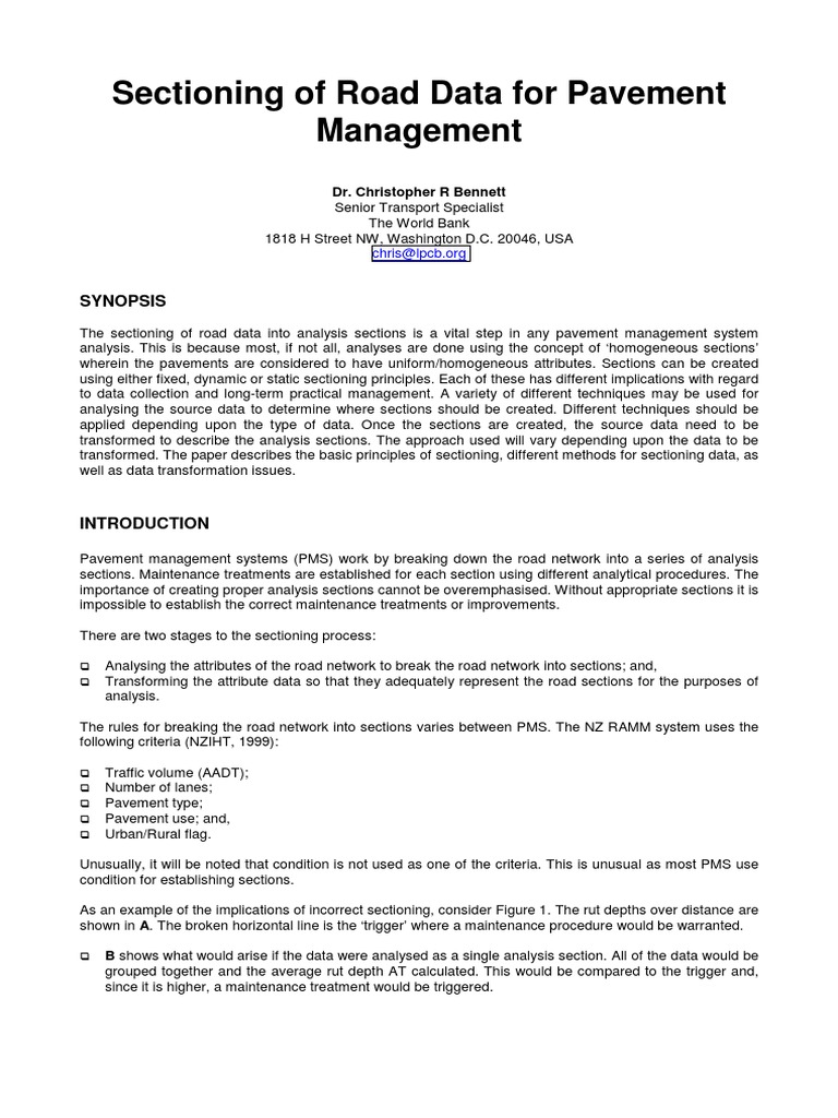 09 Sectioning of Road Data For Pavement Management | PDF