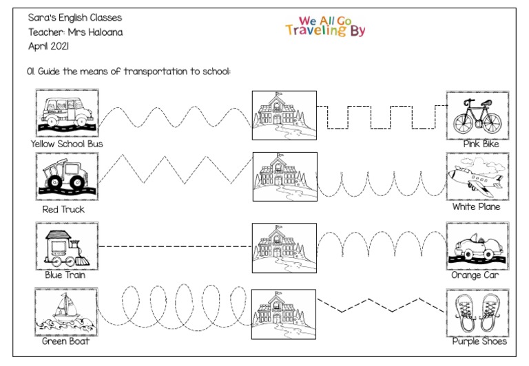 Transportation Activities for Kids | PDF