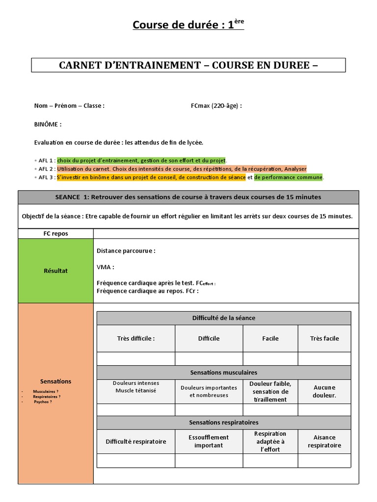Course de Duree Sequence Terminales | PDF