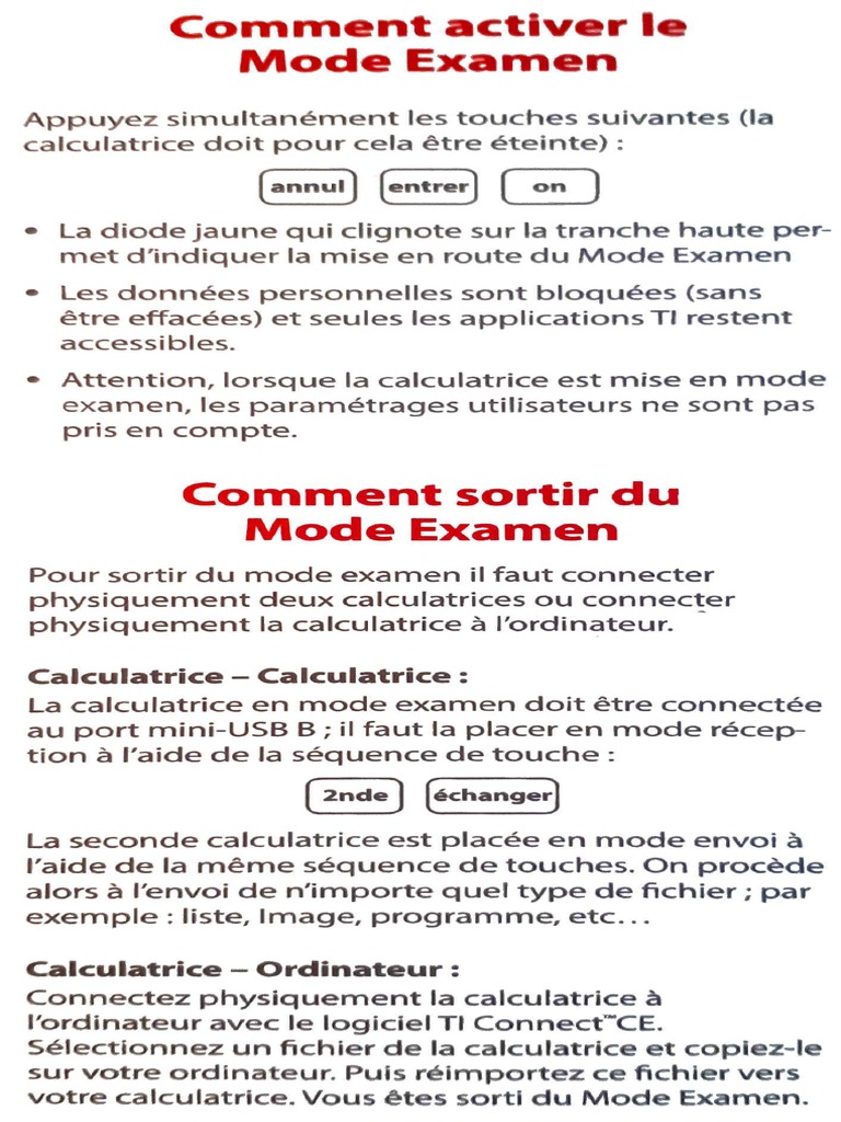 Mode Examen | PDF
