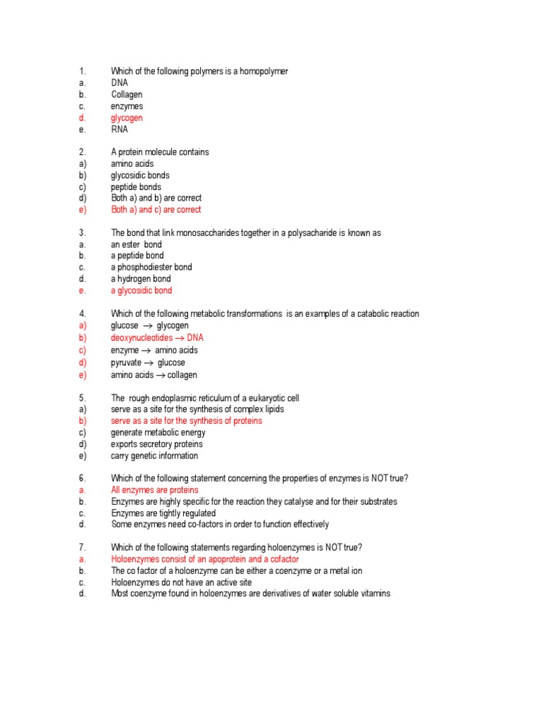 Test Bank Metabolism | PDF | Dna | Dna Replication