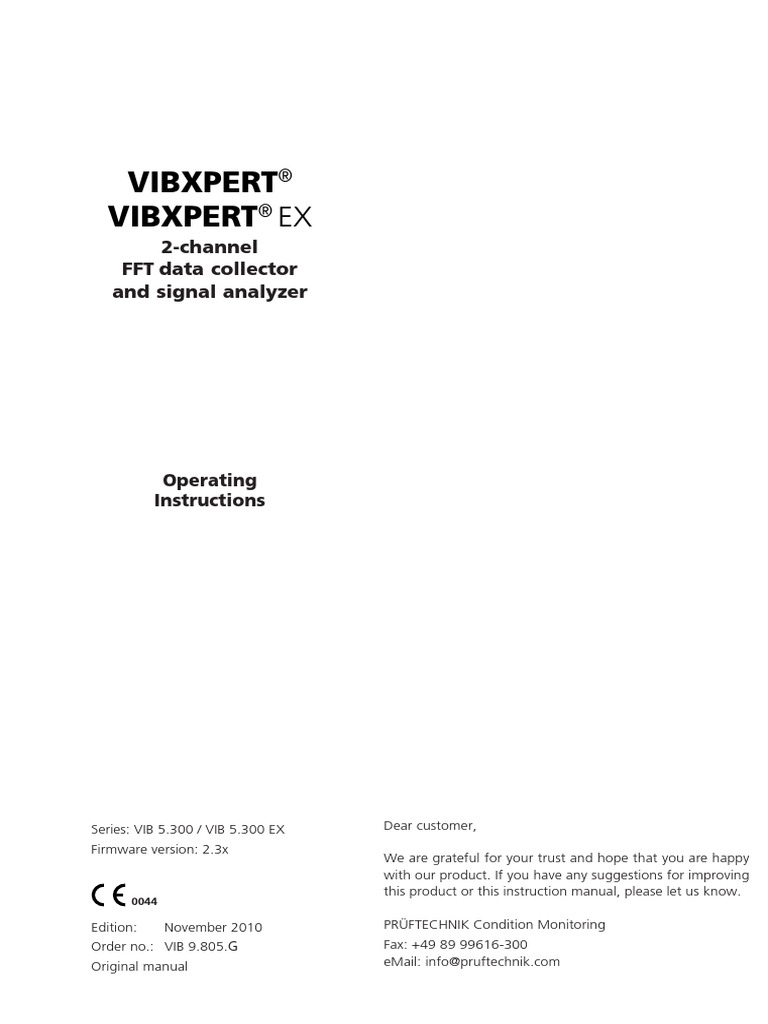 VIBXPERT EX Manual English 112010 | PDF