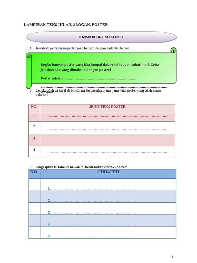 Lampiran Teks Iklan Slogan | PDF