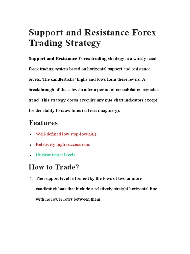 Support and Resistance Forex Trading | PDF | Finance & Money Management