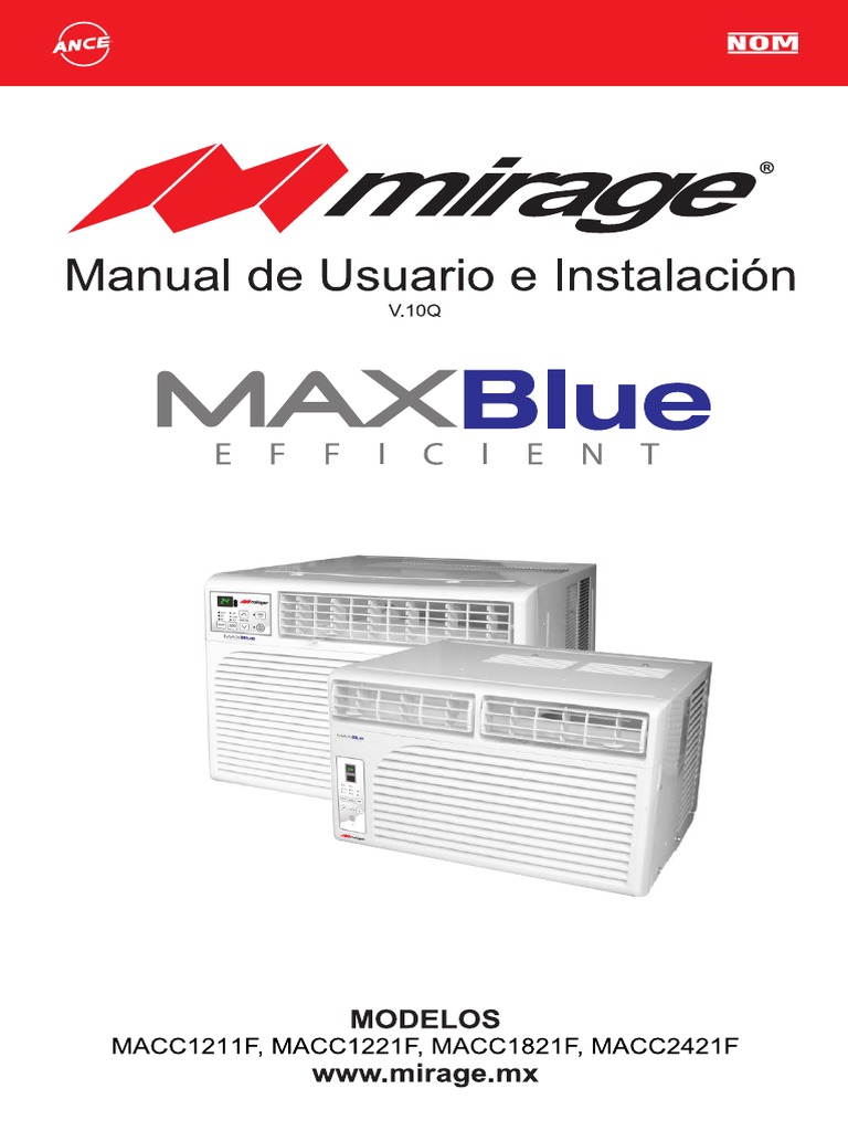Manual de Usuario e Instalacin Mirage MaxBlue | PDF
