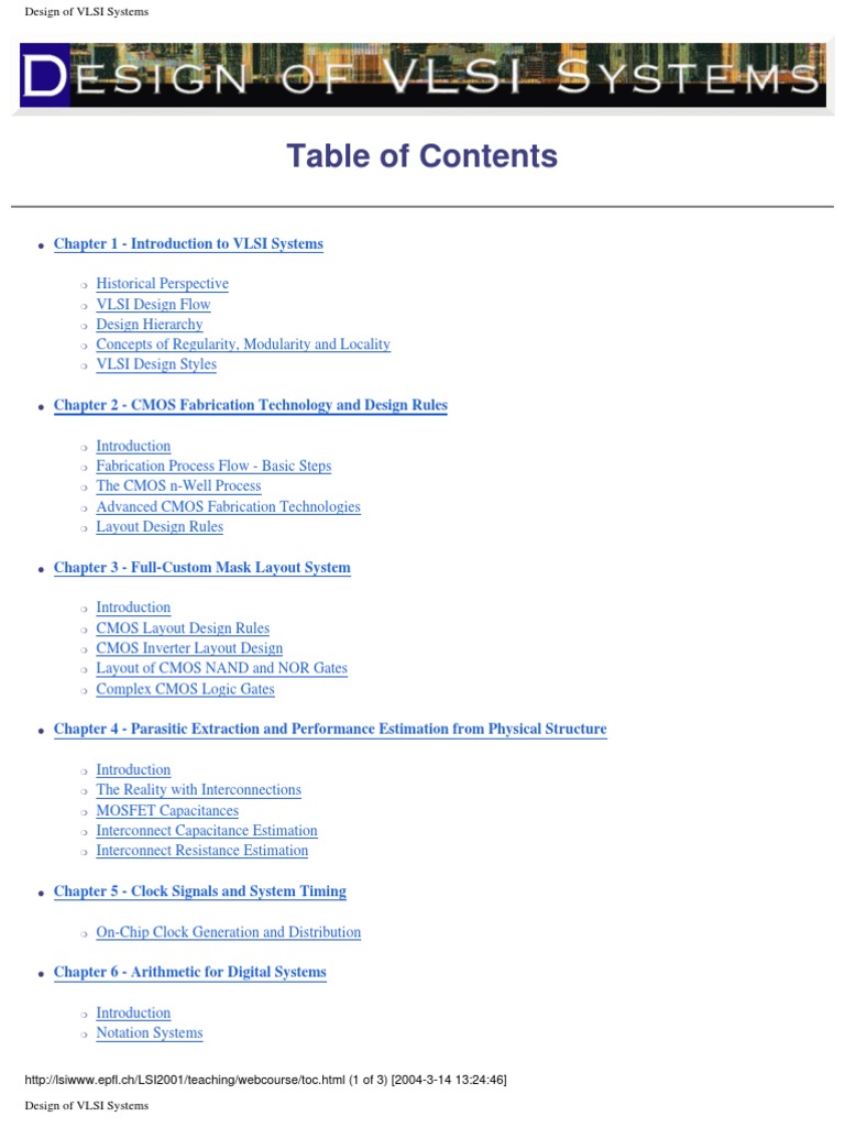 Design of Vlsi Systems | PDF | Field Programmable Gate Array | Integrated Circuit