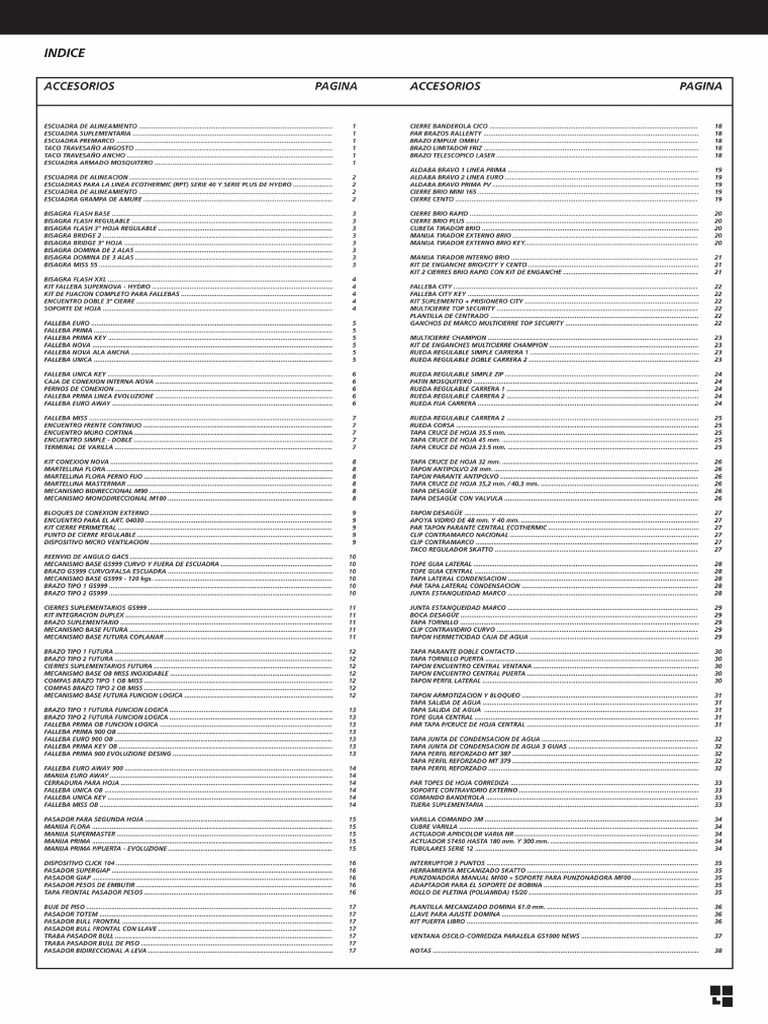 Catalogo Tecnico | PDF