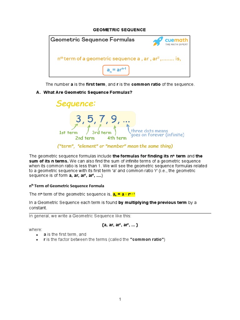 Geometric Sequence | PDF | Numbers | Arithmetic