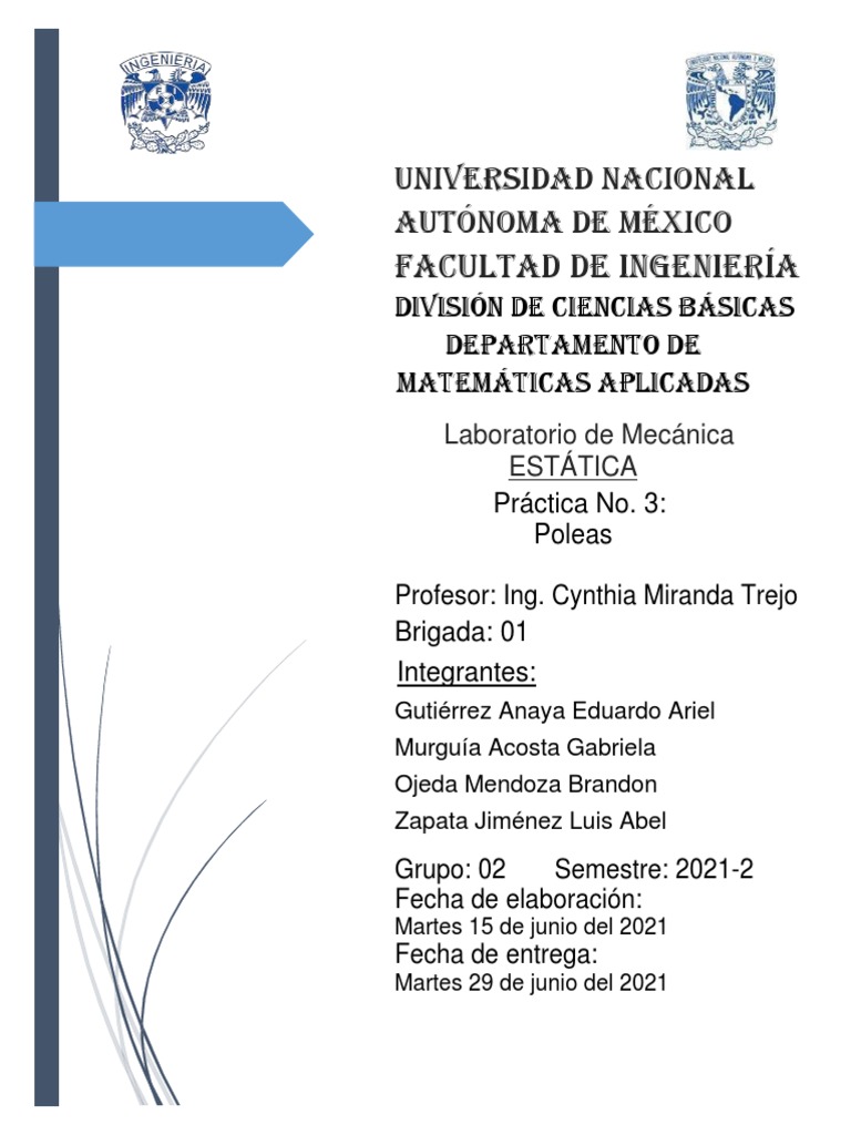 Practica 3 Estatica | PDF | Física Aplicada e Interdisciplinaria | Física