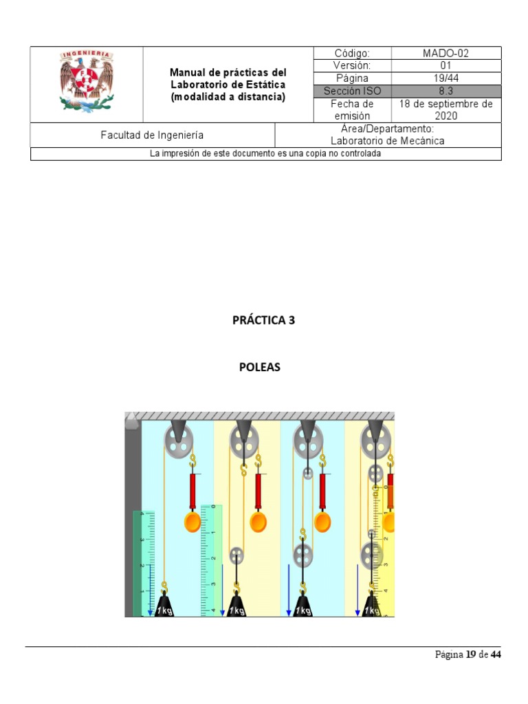 Práctica 3 Poleas: La Impresión de Este Documento Es Una Copia No ...