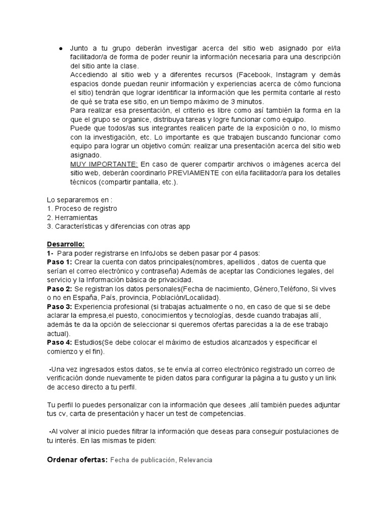 InfoJobs TP Grupal 1 | PDF