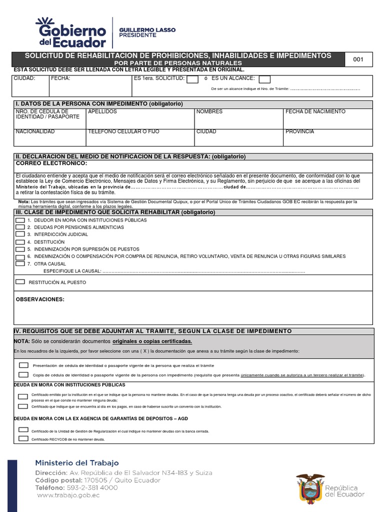 Formulario Fs 001 Linea Grafica A Julio 2021 | PDF