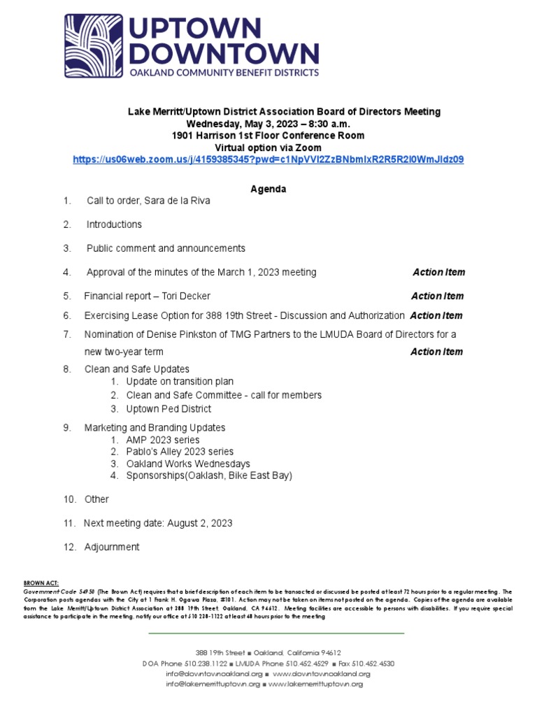 LMU Board May 3 2023 Agenda Packet | PDF