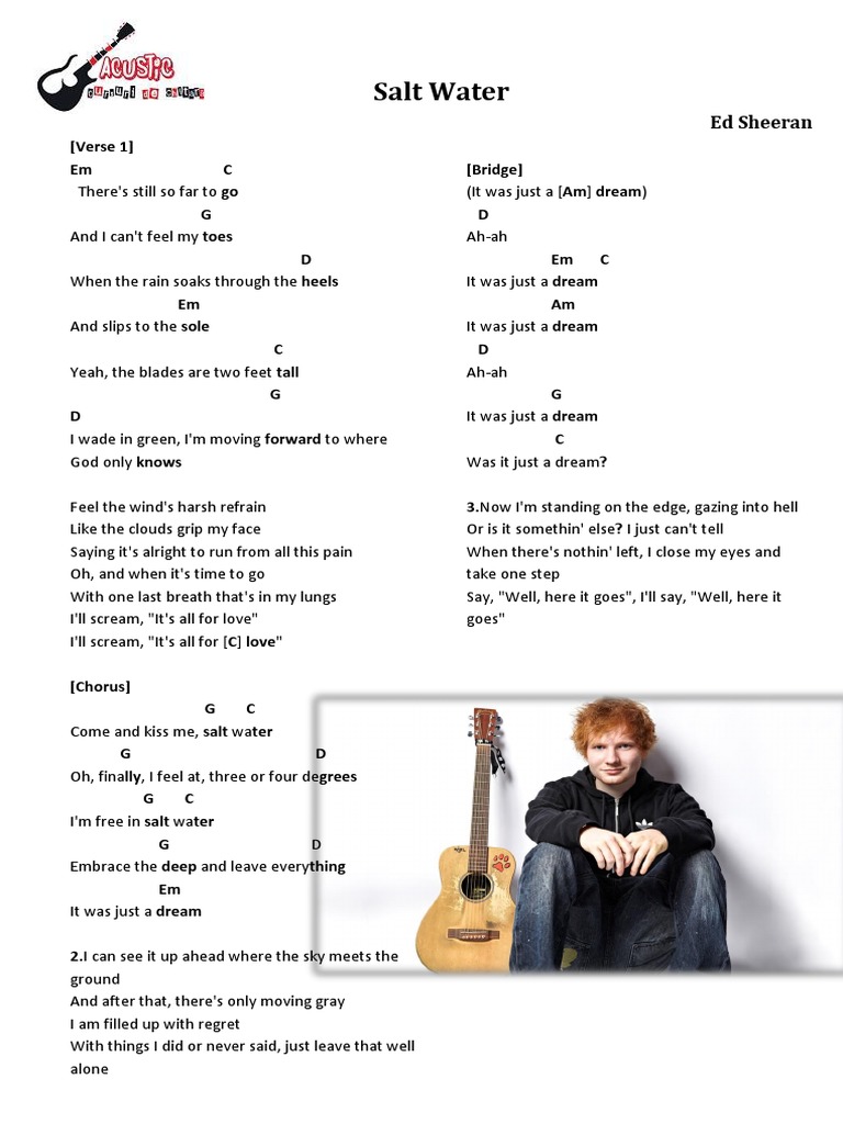 Salt Water Lyrics by Ed Sheeran | PDF