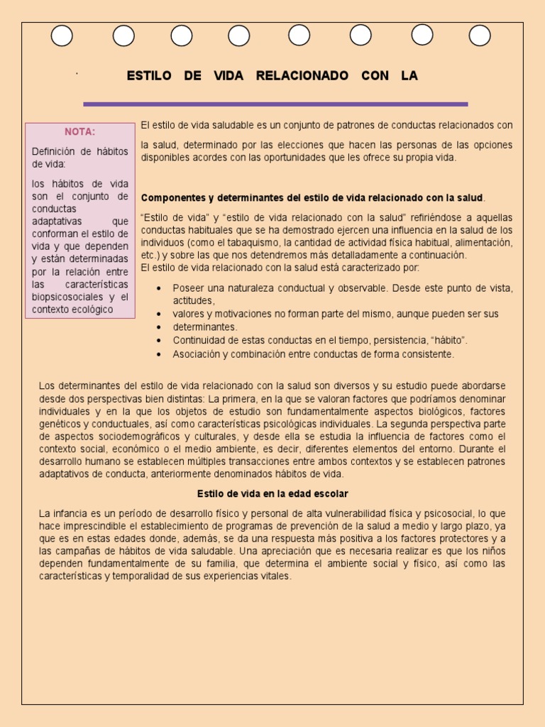 Determinantes del Estilo de Vida Saludable | PDF | Comportamiento | Vida