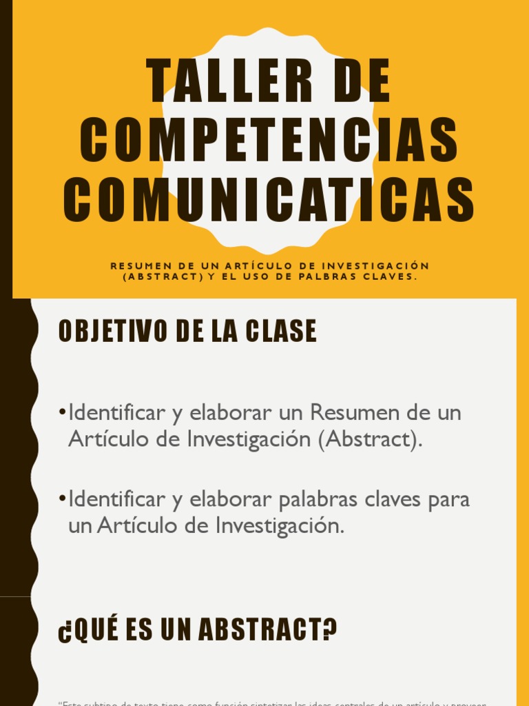 Abstract y Palabras Clave | PDF